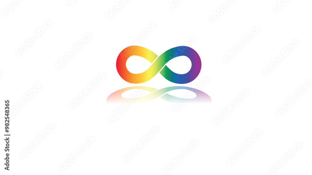 Infinity rainbow symbol. Autism pride symbol vector illustration ...