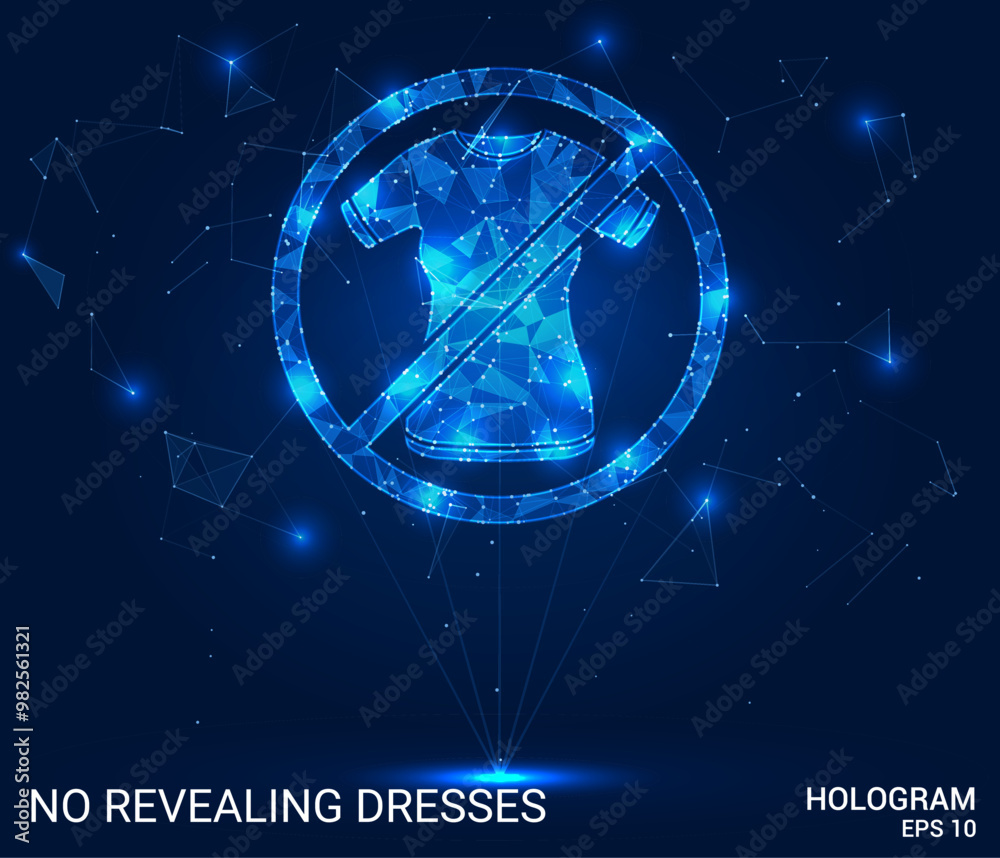 Hologram no revealing dresses. No revealing dresses made of polygons ...