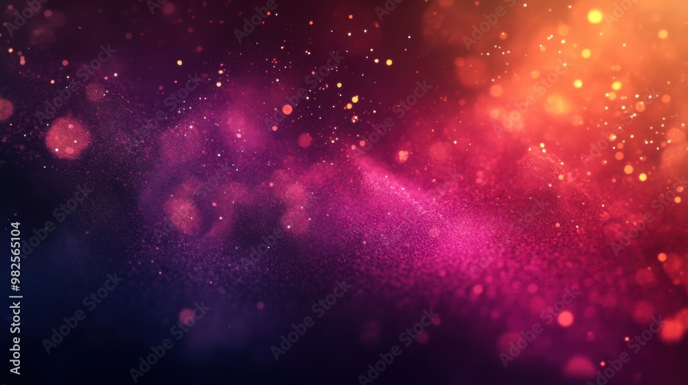 Vibrant particle effects and shadow play on a dark background. Dynamic ...