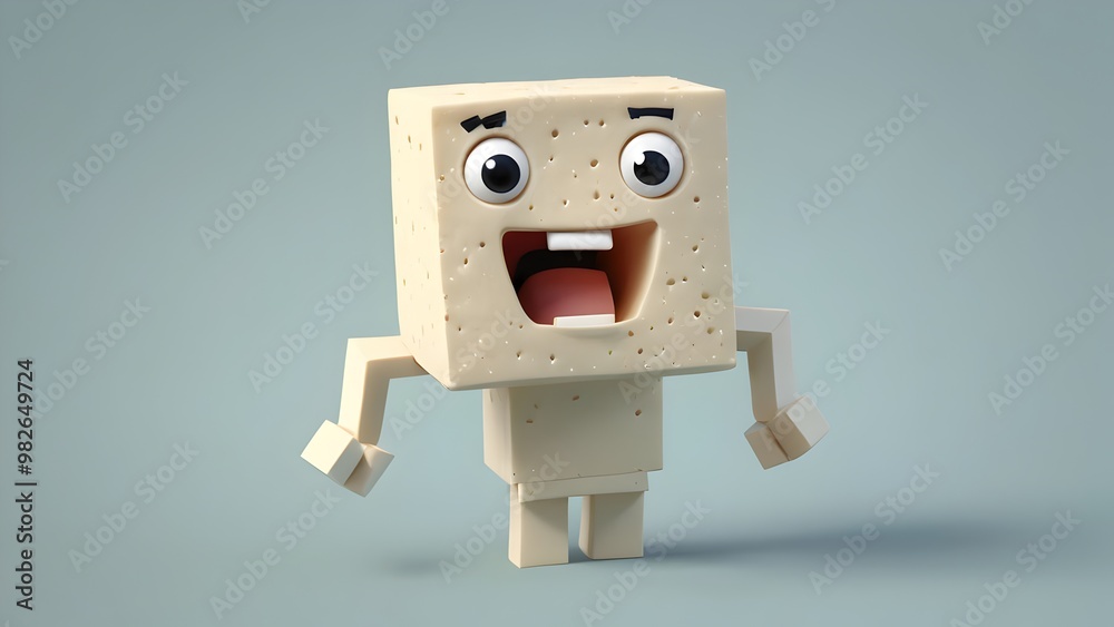Tofu provides a lot of the physical comedy. His square, blocky shape ...
