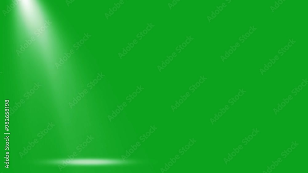 Single Spotlight 4K Animation Seamless loop on Green Screen background ...