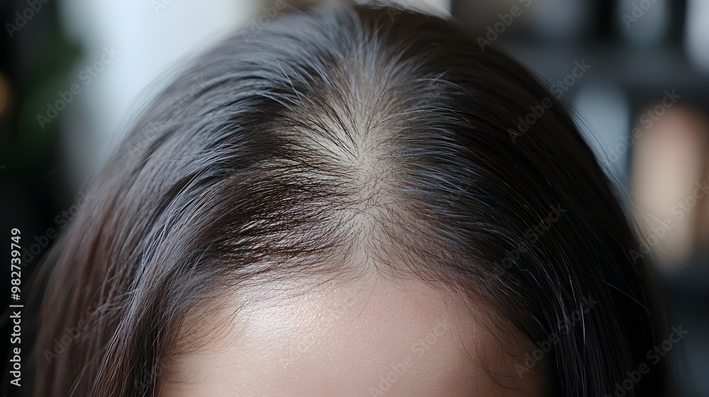 Before-and-after testimonial of successful hair regrowth, illustrating ...