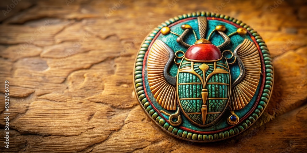 Egyptian scarab totem with intricate carvings and symbolic significance ...