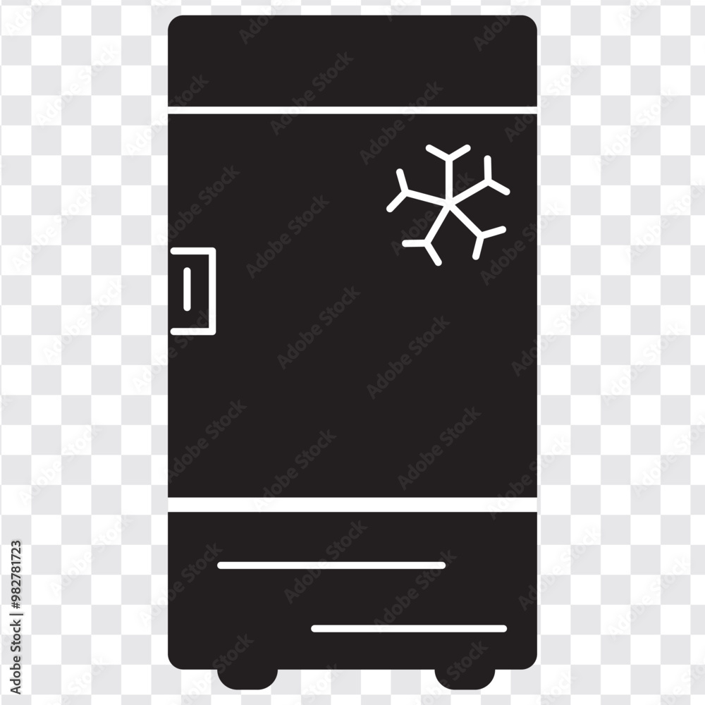 refrigerator appliance kitchen icon symbol food cold household cooler ...