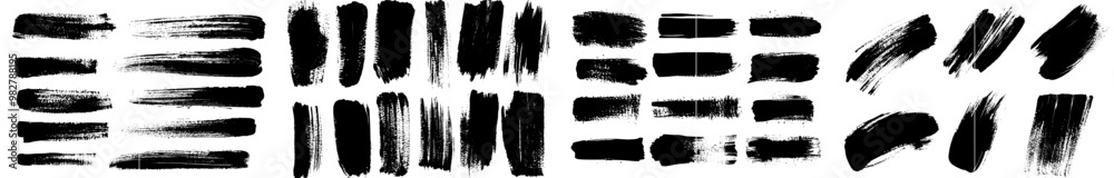 Spots of modern black paint, highlighter lines, or felt-tip pen ...