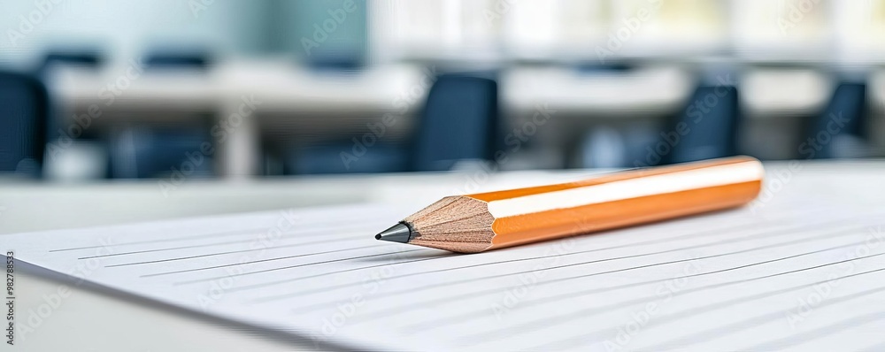 High School Writing Assignment represented by a pencil on lined paper ...