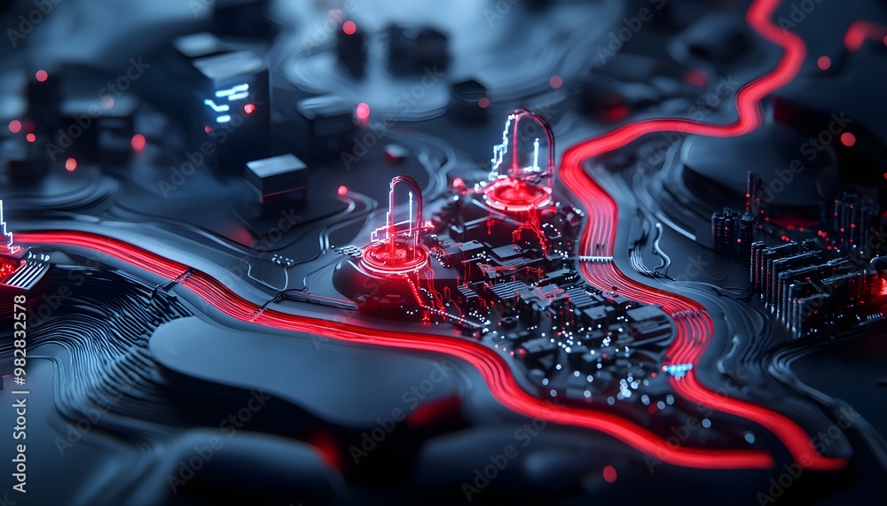 Power grid with real-time energy flow visualization - A 3D digital map ...