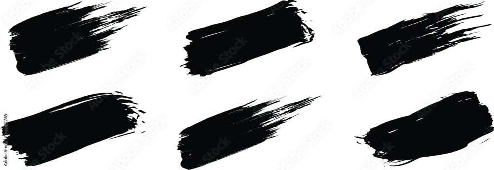 Vector brush streaks pack marker ink strokes grunge, vector brush ...