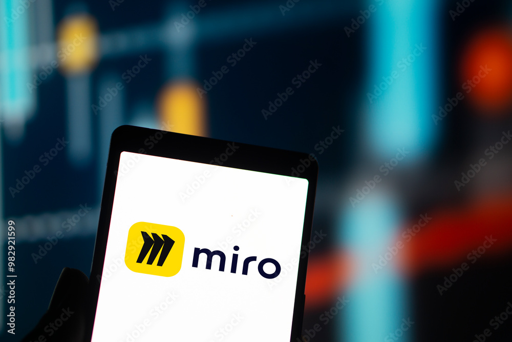 Dhaka, Bangladesh- 19 Sep 2024: Miro logo is displayed on smartphone ...