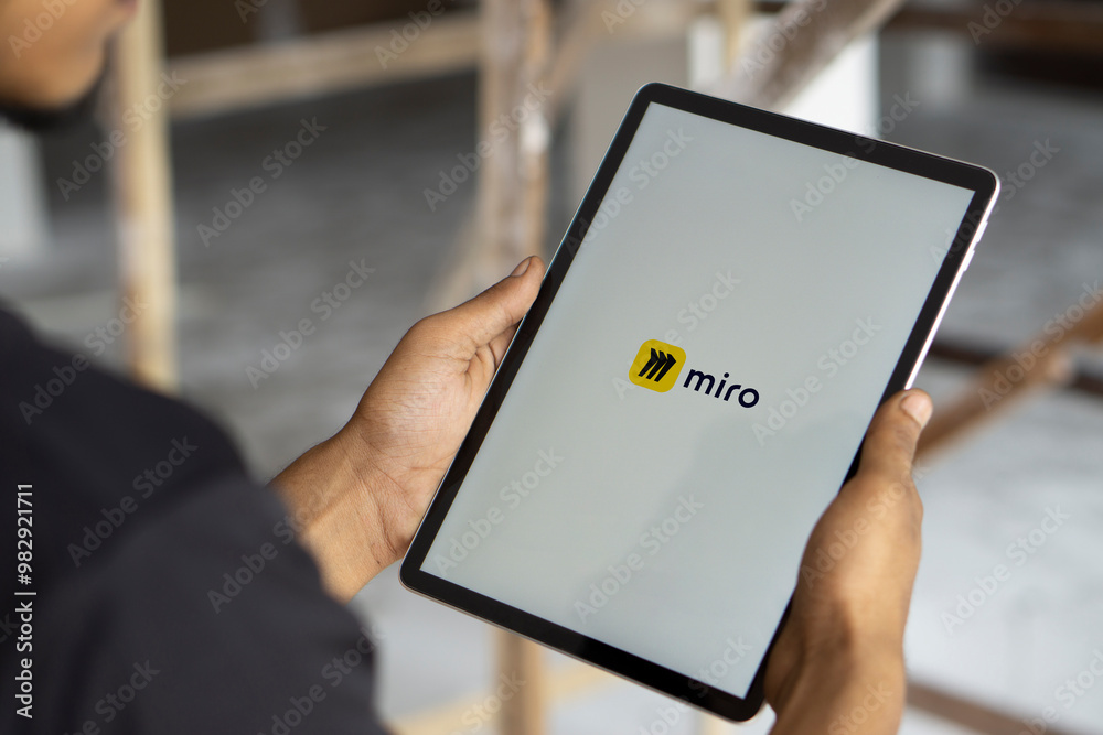Dhaka, Bangladesh- 19 Sep 2024: Miro logo is displayed on iPad. Miro is ...