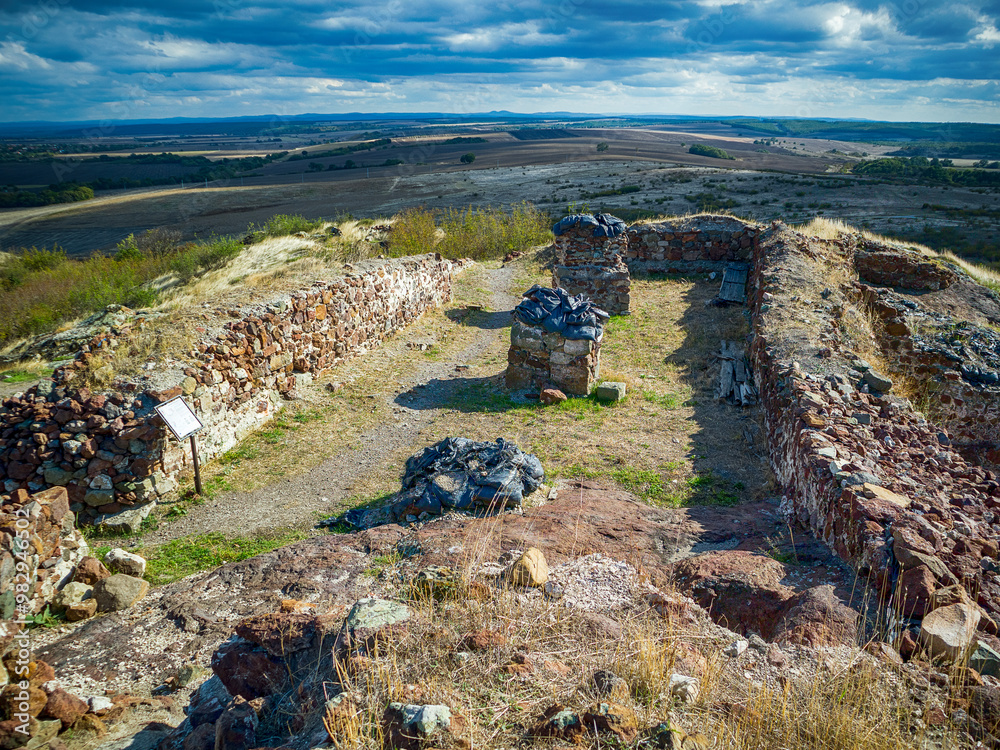 The ruins of the fortress of Rusokastro (aka "The red fortress") are ...