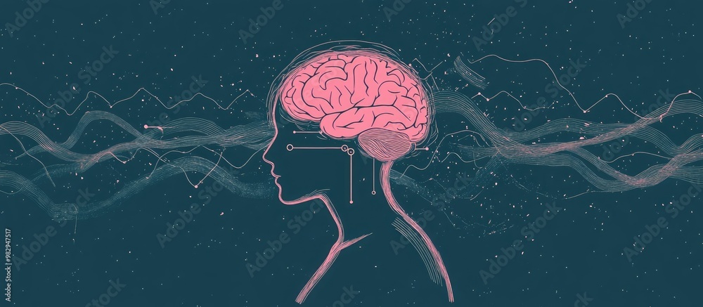 ภาพประกอบสต็อก Human Brain Stimulation Using Digital Electromagnetic ...