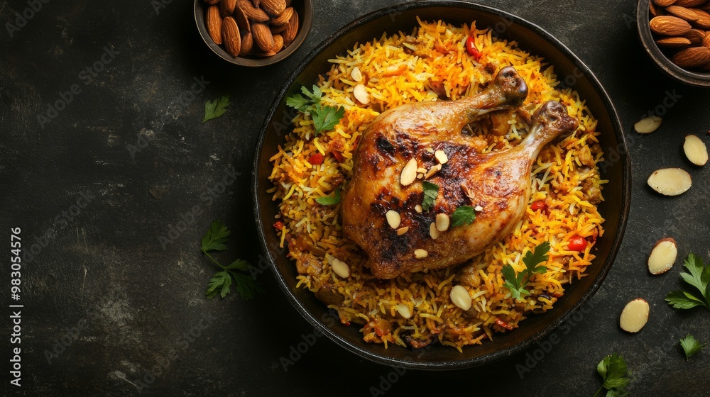 indian meat biryani, Spicy mutton biryani food photography, The ...