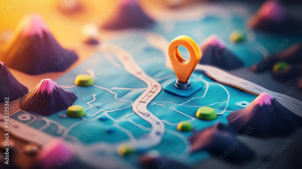 Discover this map icon for UI elements and journey. Stock Illustration ...