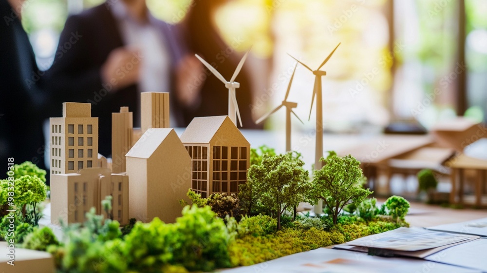 Sustainable Urban Development Presentation - Detailed scale model of a ...