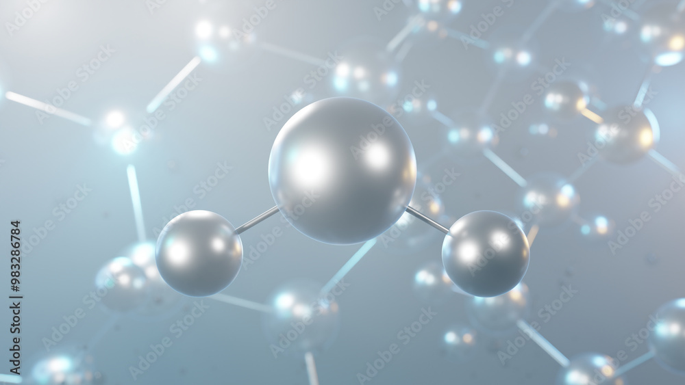heavy water molecular structure, 3d model molecule, deuterium oxide ...