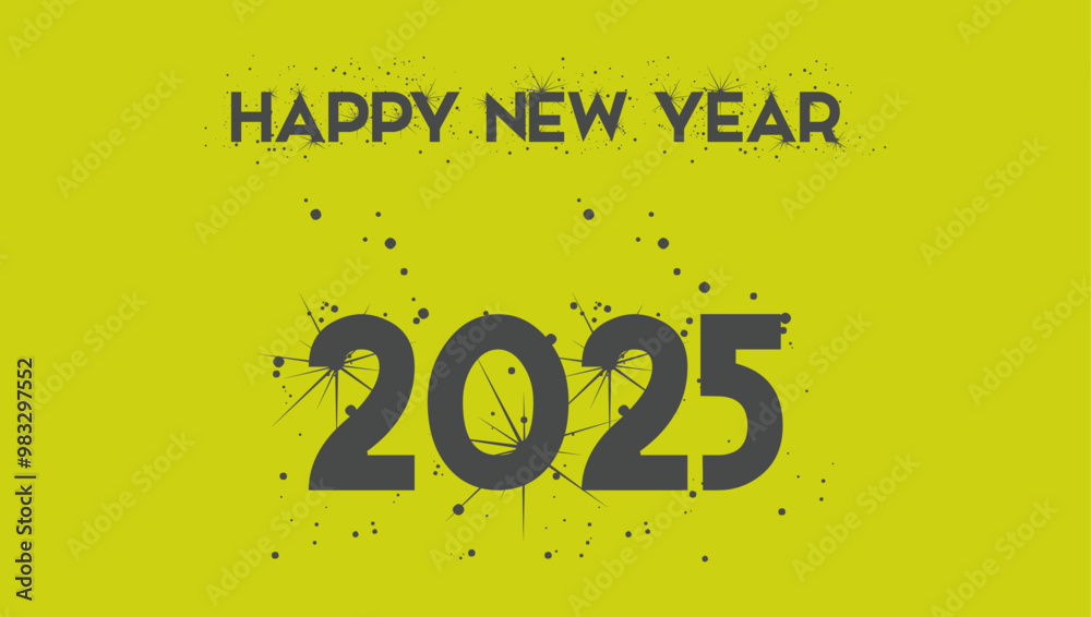 modern stylish text design 2025 Happy New Year 2025 text design. 2025 ...
