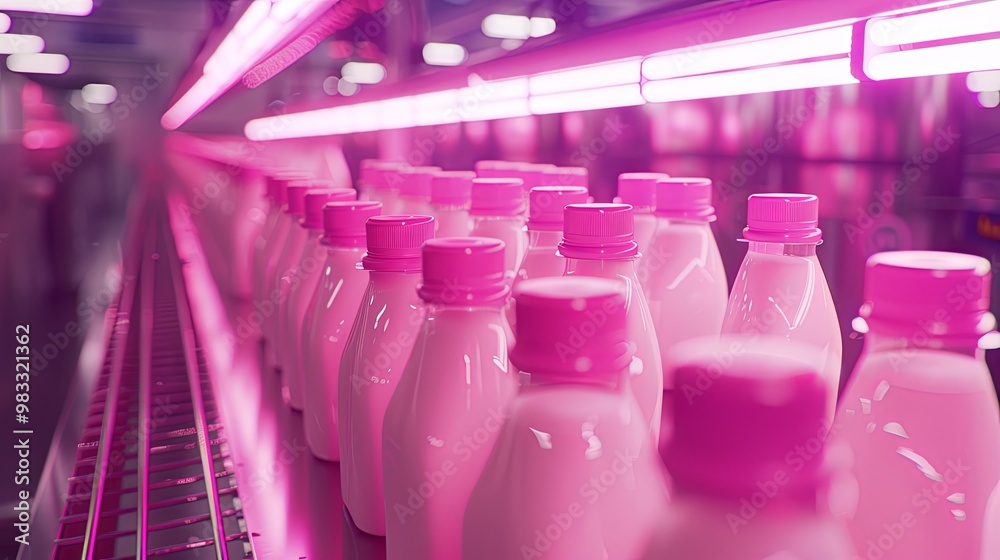 Foto de Automatic line for packing dairy products (milk, kefir ...