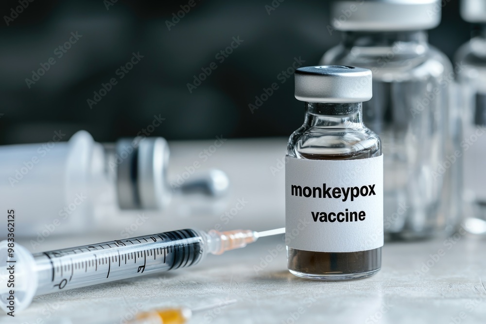 Essential depiction: image featuring a vaccine container labeled ...