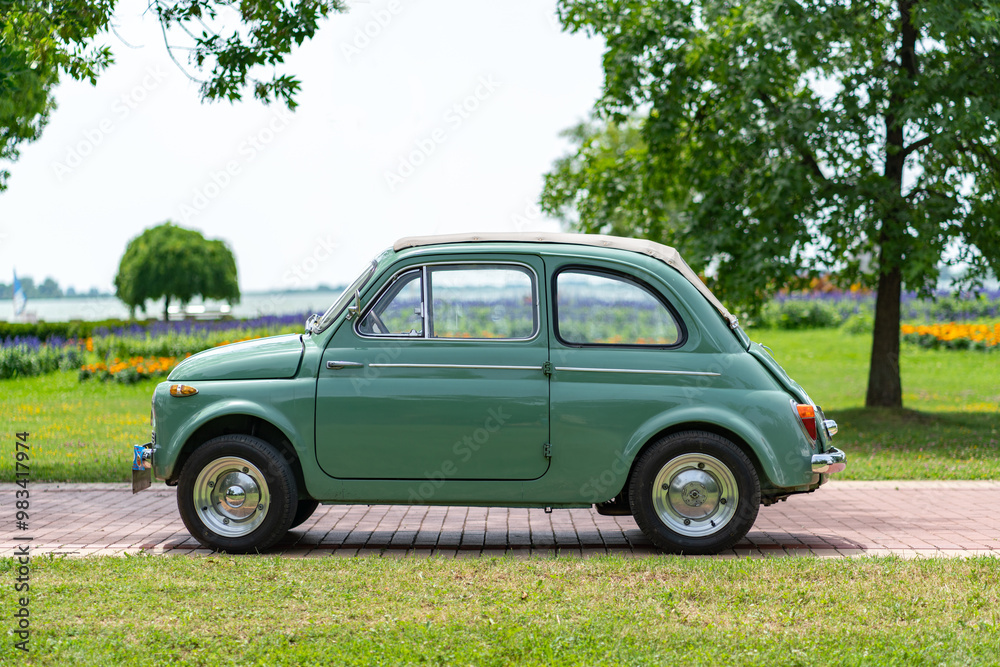 Side view of Steyr Fiat 500 (Steyr-Puch 500) - rare version of Fiat 500 ...