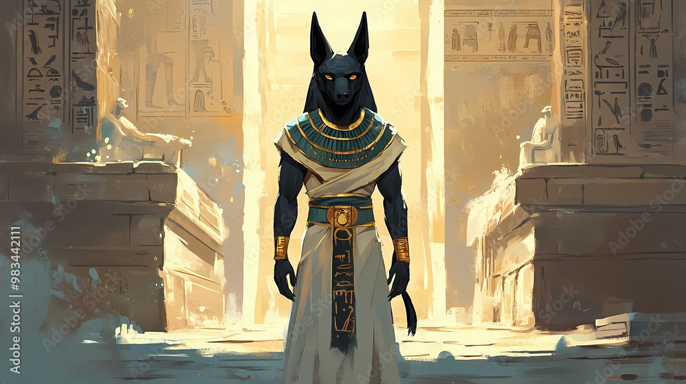 The ancient egyptian god of death and the world of the dead, the ...