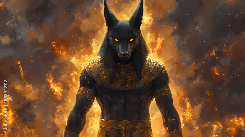 The ancient egyptian god of death and the world of the dead, the ...