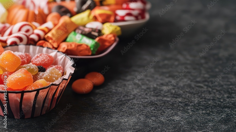 Halloween candy mixed with traditional Obon offerings on a home altar ...