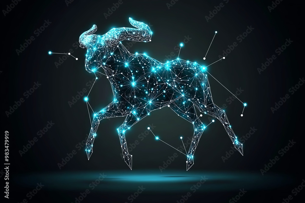 Minimal Taurus constellation, showing subtle dots and a few connecting ...