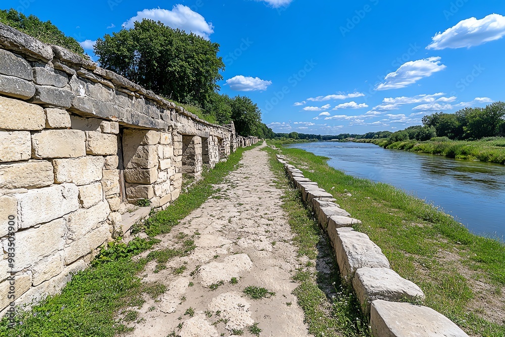 The ancient granaries of Kazimierz Dolny, with their weathered stone ...