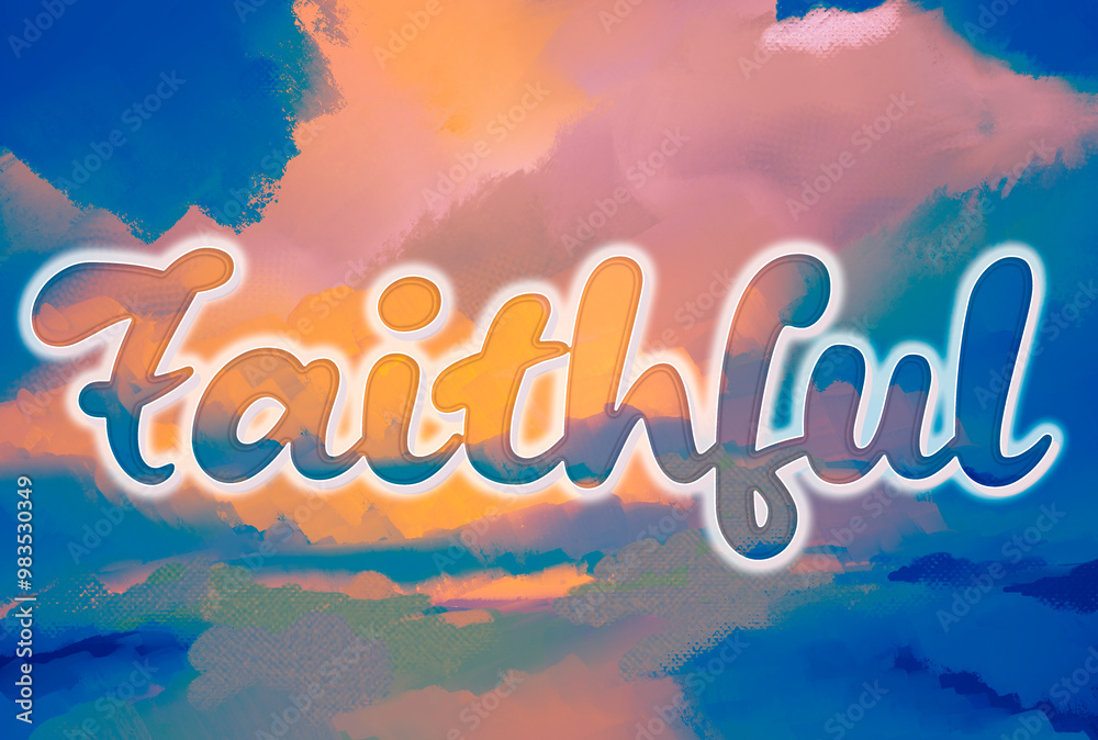 FAITHFUL-Message with Vibrantly Colored Impressionistic Digital ...