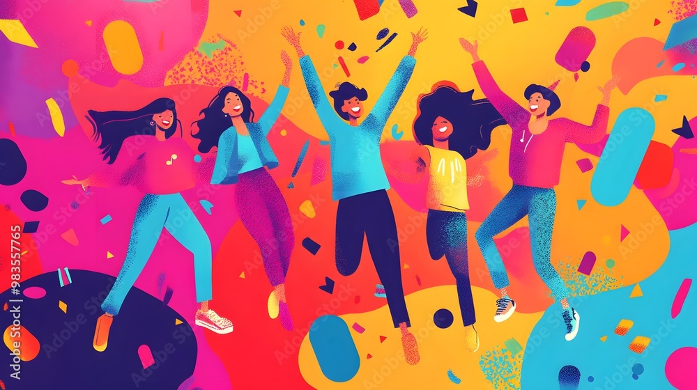 Playful and energetic social media graphic promoting an event, with ...