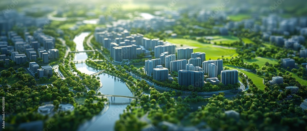 Innovative Urban Planning: Smart City Infrastructure Design with Interactive 3D Models Stock ...