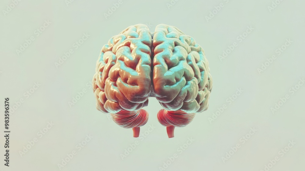 This image depicts a highly detailed, dual-tone rendering of a human ...