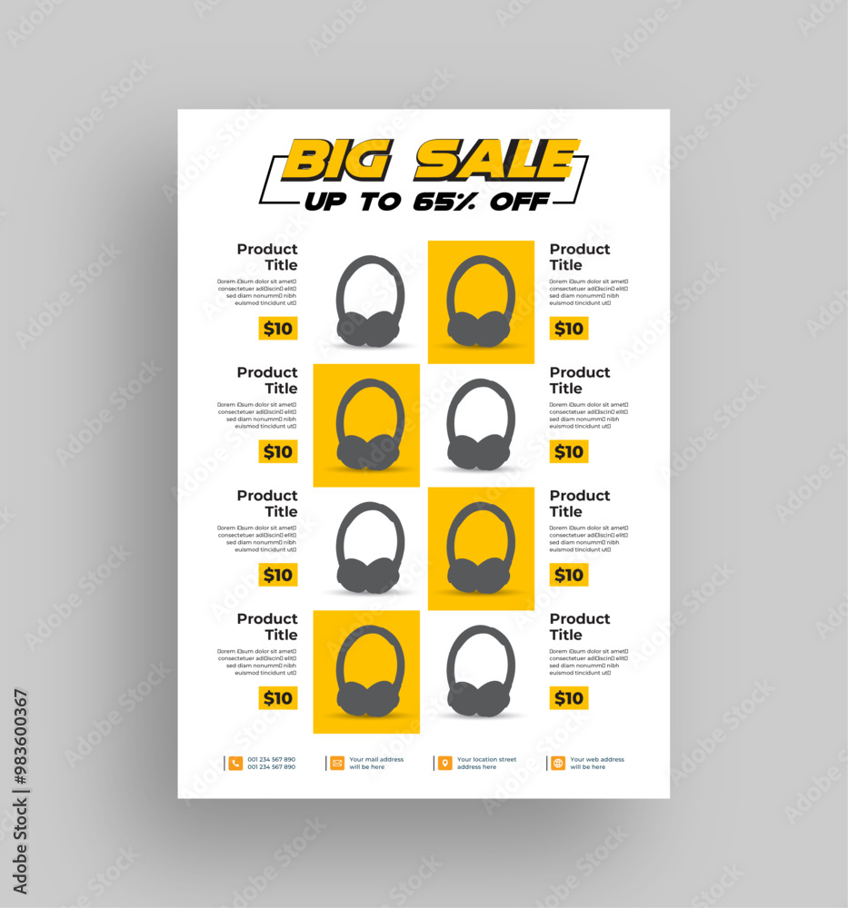 Supermarket product sale catalog flyer, Multipurpose advertising flyer ...