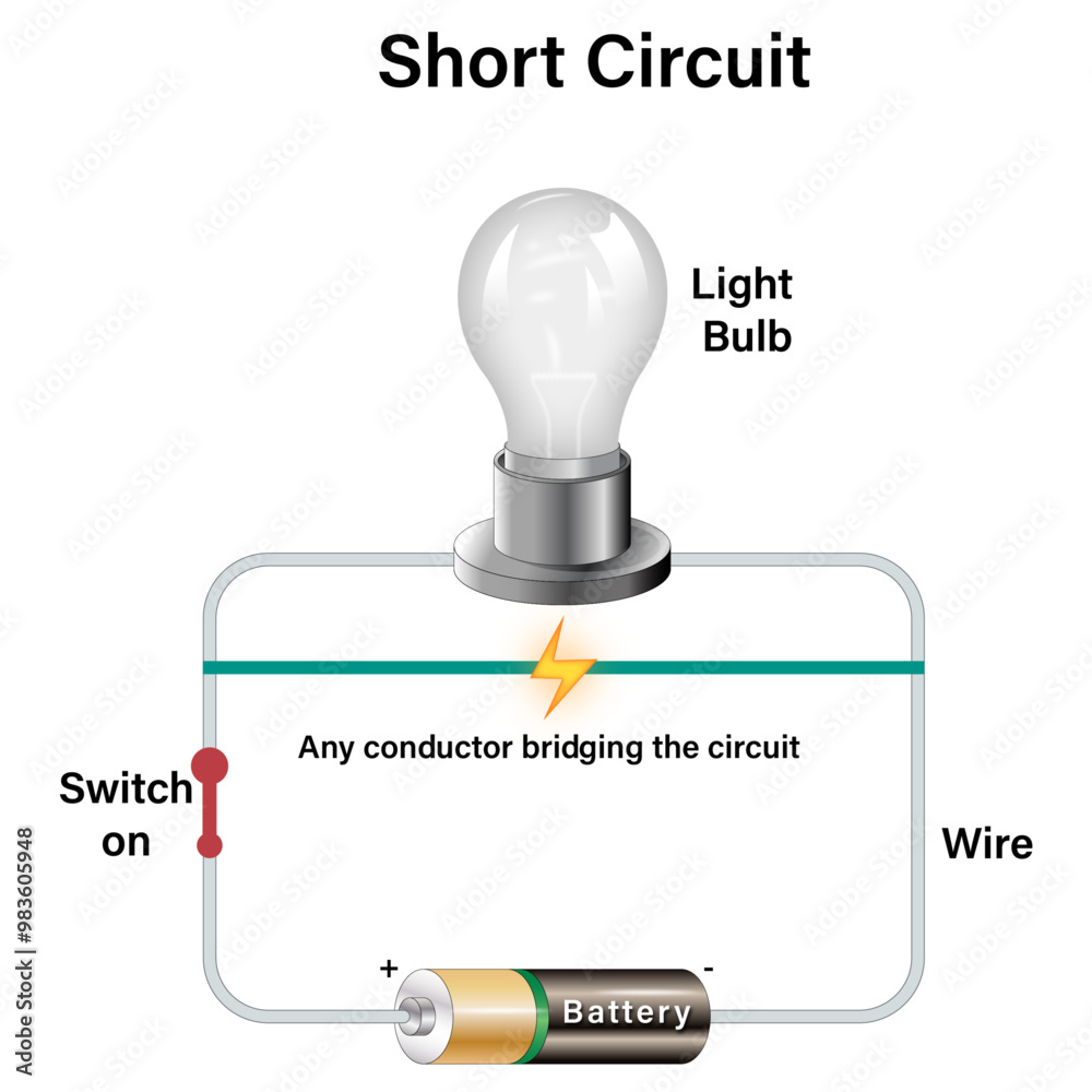 How Electrical Circuits Work: A Detailed Vector Illustration Exploring ...