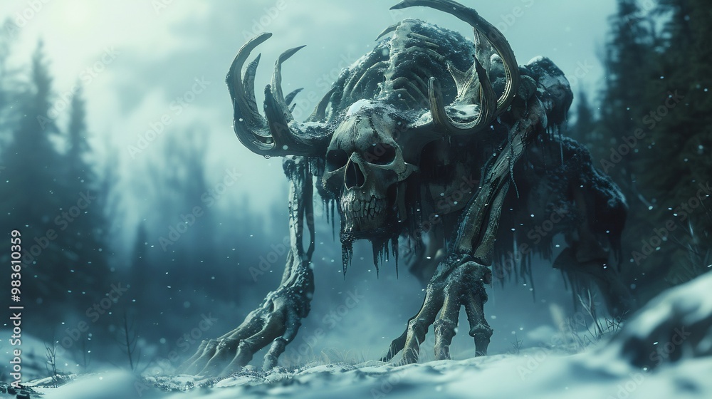 Myth of the Wendigo a terrifying creature of hunger ancient Native ...