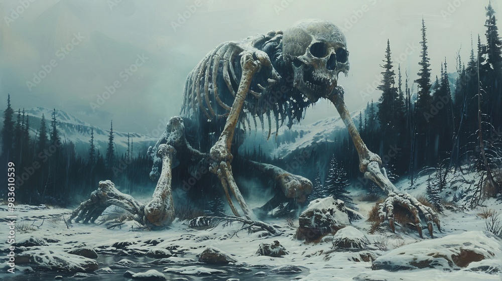 Myth of the Wendigo a malevolent spirit of the forest ancient Native ...