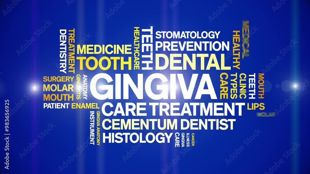 Gingiva animated word cloud;text design animation tag kinetic ...