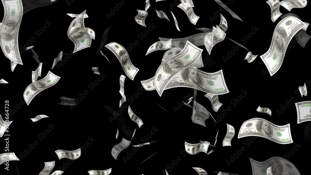 Money Falling - Dollar bills falling down from the sky. ollars bills ...