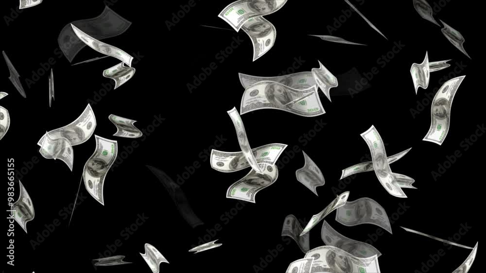 Money Falling - Dollar bills falling down from the sky. ollars bills ...