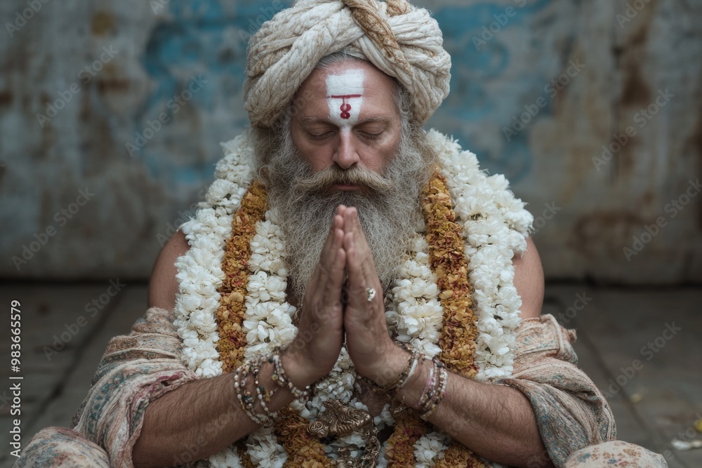 Divine creator: Portrait of Brahma, god of creation in Hinduism ...