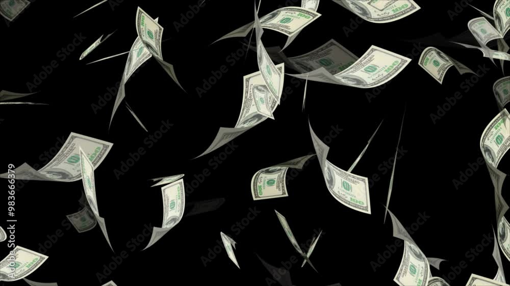 Money Falling - Dollar bills falling down from the sky. ollars bills ...