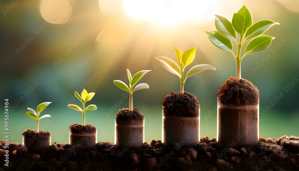Illustration of plant growth stages from seed to mature plant ...