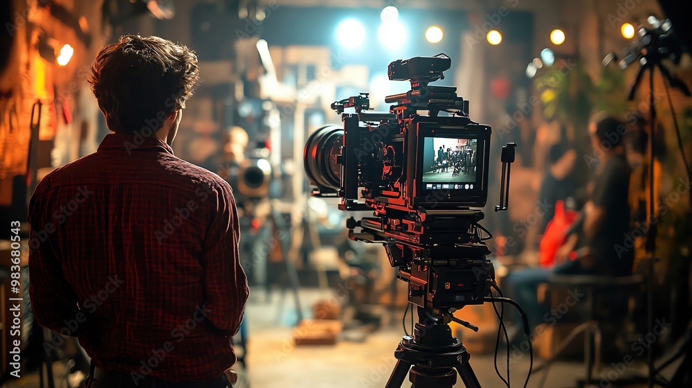 Show the fastpaced, organized chaos of behind the scenes setup staging ...