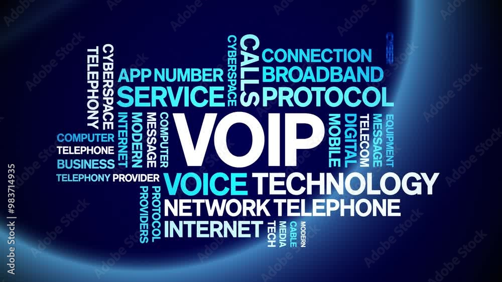 VOIP animated word cloud;text design animation tag kinetic typography ...