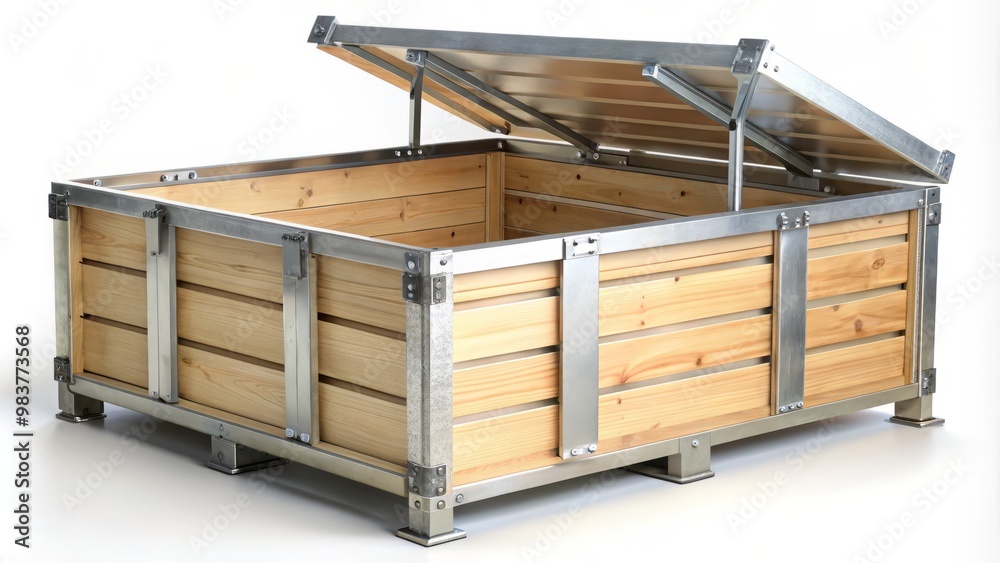 Crafted from solid wood and reinforced with a robust metal frame, this ...