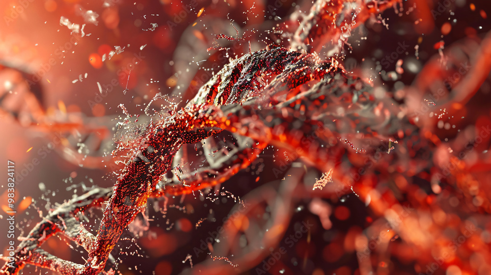 Fractal DNA Infection: A warped and distorted double helix symbolizing ...