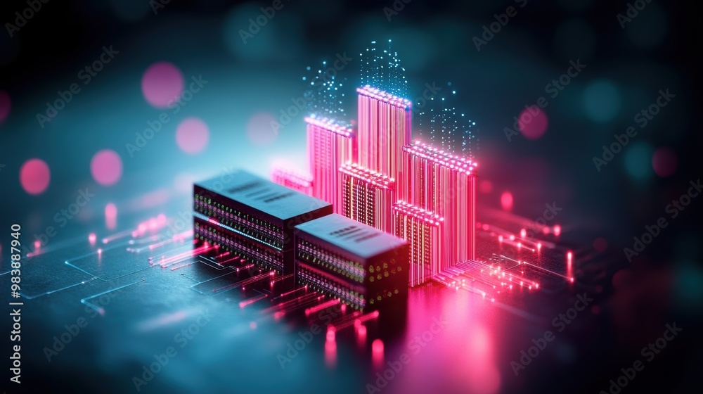 A diagram showing a complex network setup with interconnected servers ...