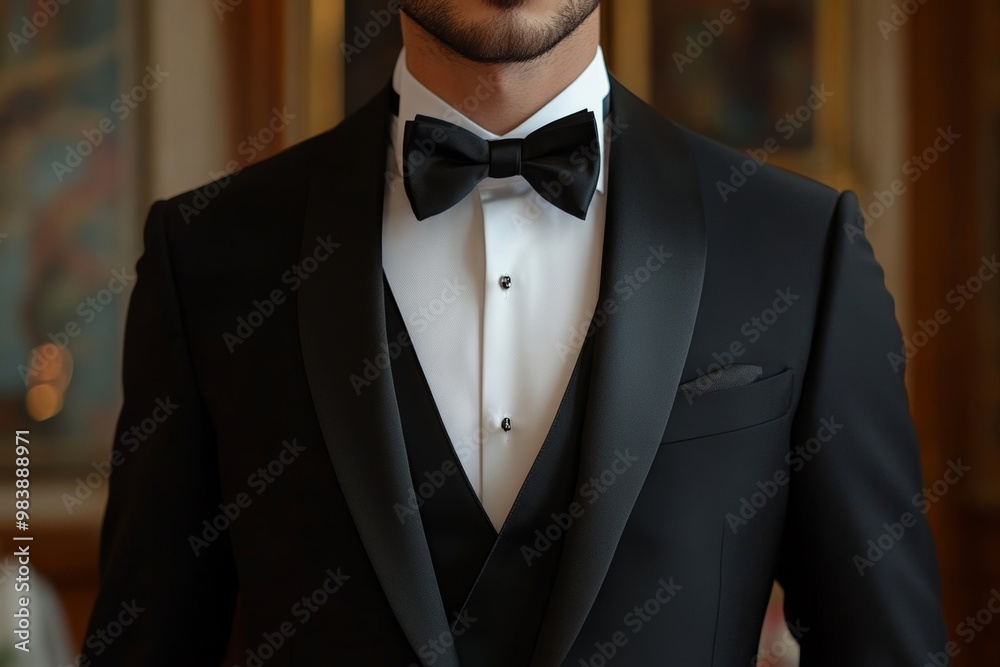 Tuxedo for Formal Events Classic tuxedo ensemble for men, ideal for ...