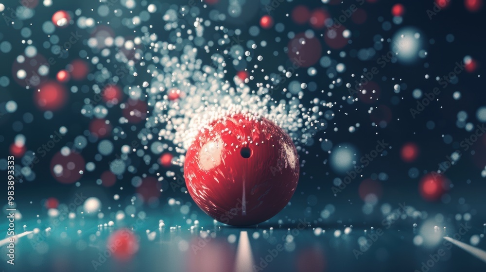 Bullet Impacting a Bowling Ball. An image of a bullet hitting a bowling ...